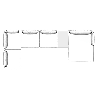 Leaf J-Shape Sectional Sofa by Talenti | room service 360°