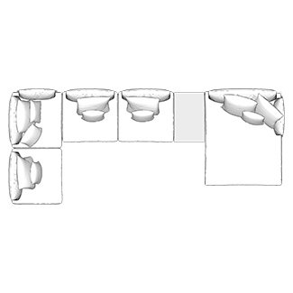 Leaf J-Shape Sectional Sofa by Talenti • room service 360°