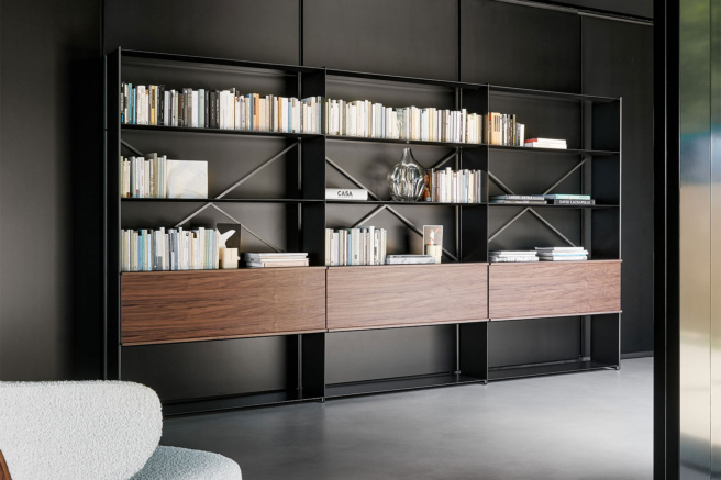 Kaos Bookcase with Storage by Bonaldo • room service 360°