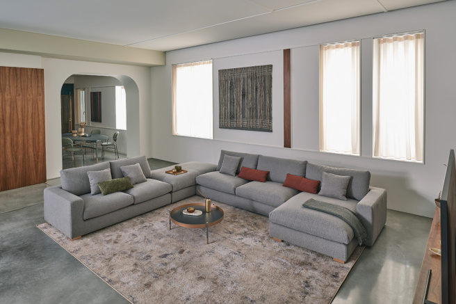 Sunset J-Shape Sectional Sofa by Bontempi Casa • room service 360°