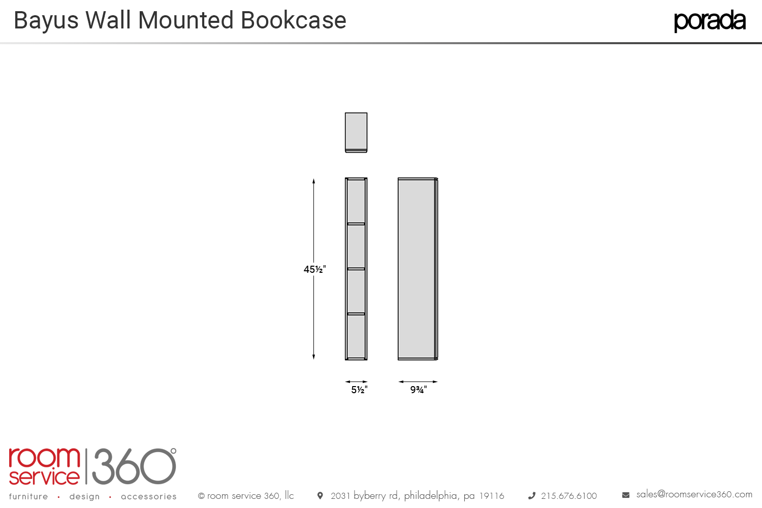 Bayus Suspended Bookcase by Porada | room service 360°