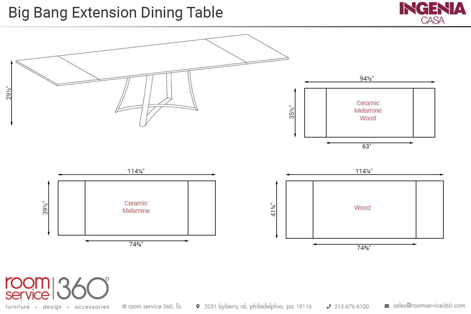 Big Bang Extension Dining Table by Ingenia Casa | room service 360°