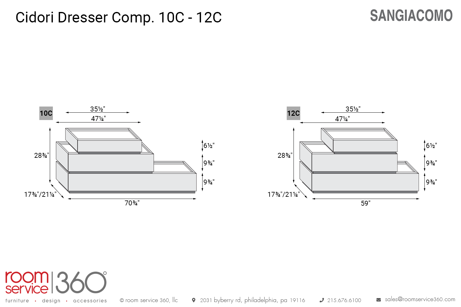 Cidori Dresser Comp. 10C - 12C by San Giacomo | room service 360°