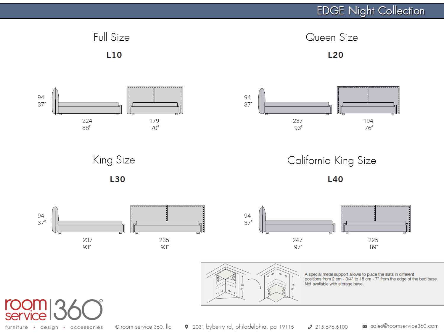 Edge Night Bed by Gamma Arredamenti