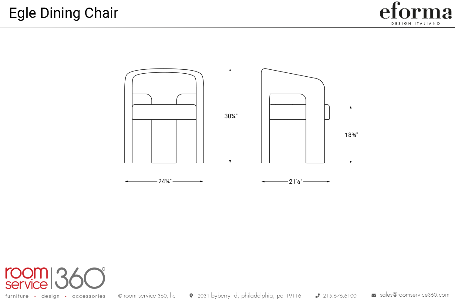Egle Dining Chair by eforma | room service 360°