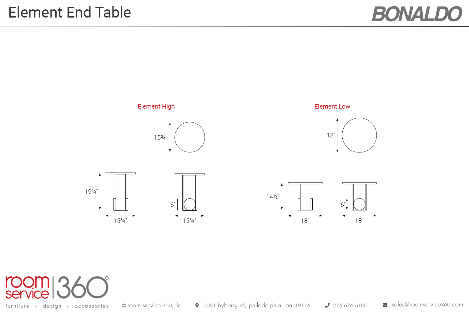 Element End Table by Bonaldo | room service 360°