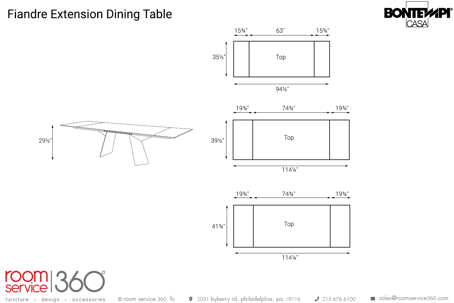 Fiandre Extension Dining Table by Bontempi Casa | room service 360°