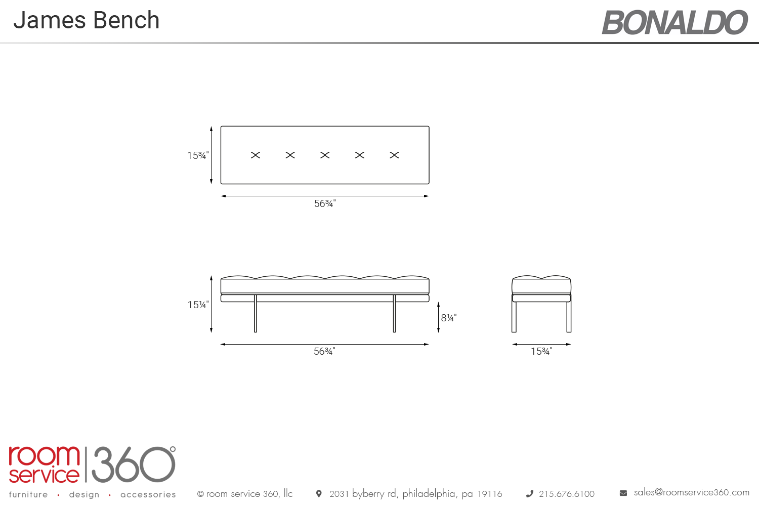 James Bench by Bonaldo | room service 360°