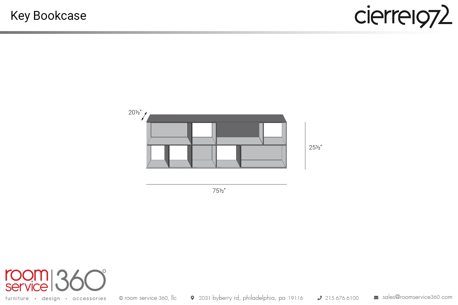 Key Bookcase by Cierre • room service 360°