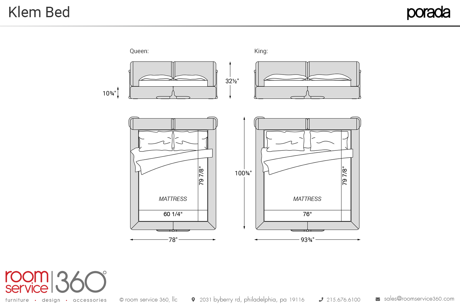 Klem Bed by Porada | room service 360°