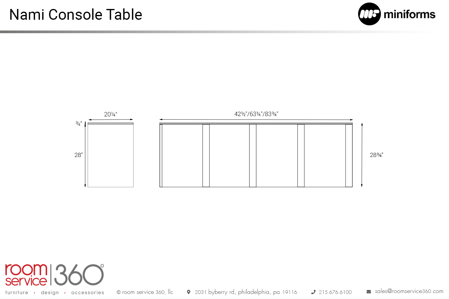 Nami Console Table by Miniforms • room service 360°