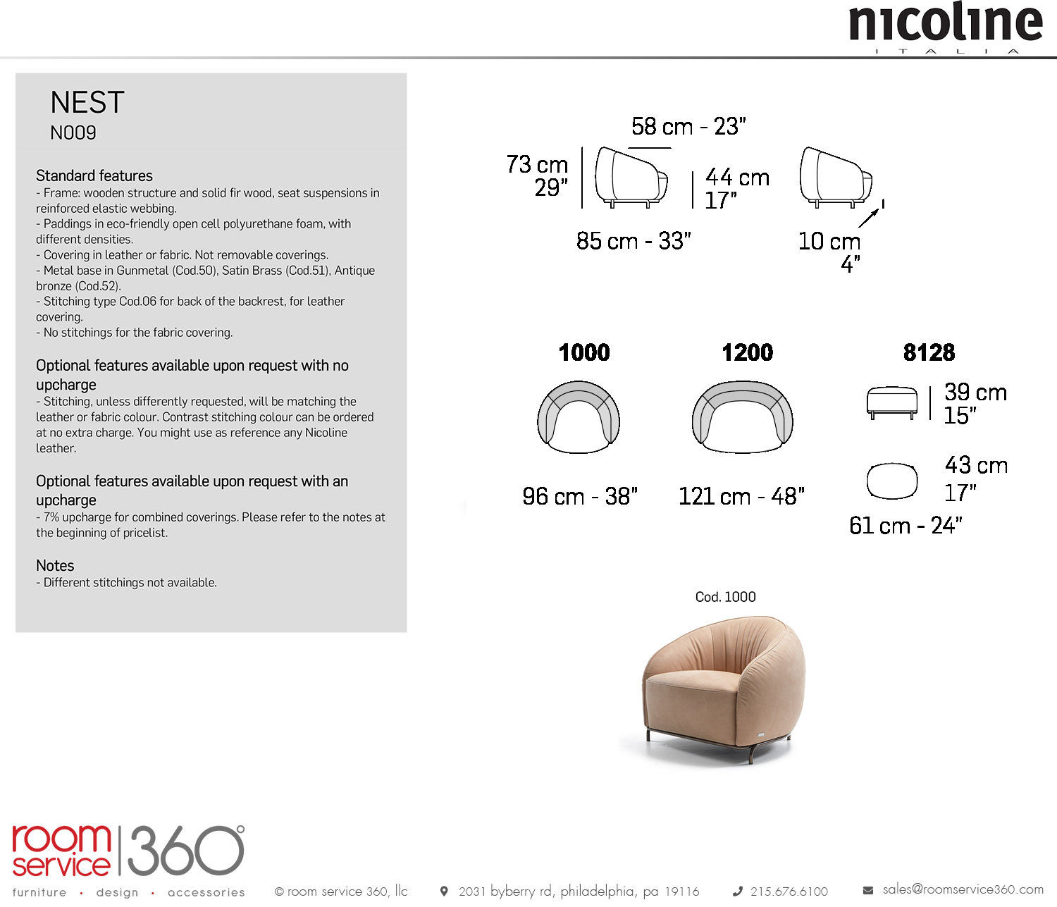Nest Armchair by Nicoline Italia | room service 360°