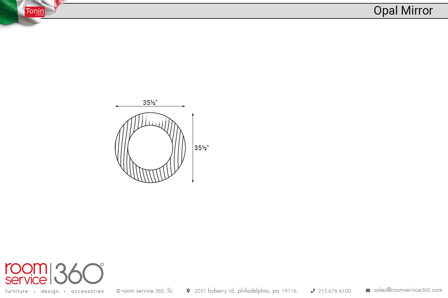 Opal Mirror by Tonin Casa | room service 360°