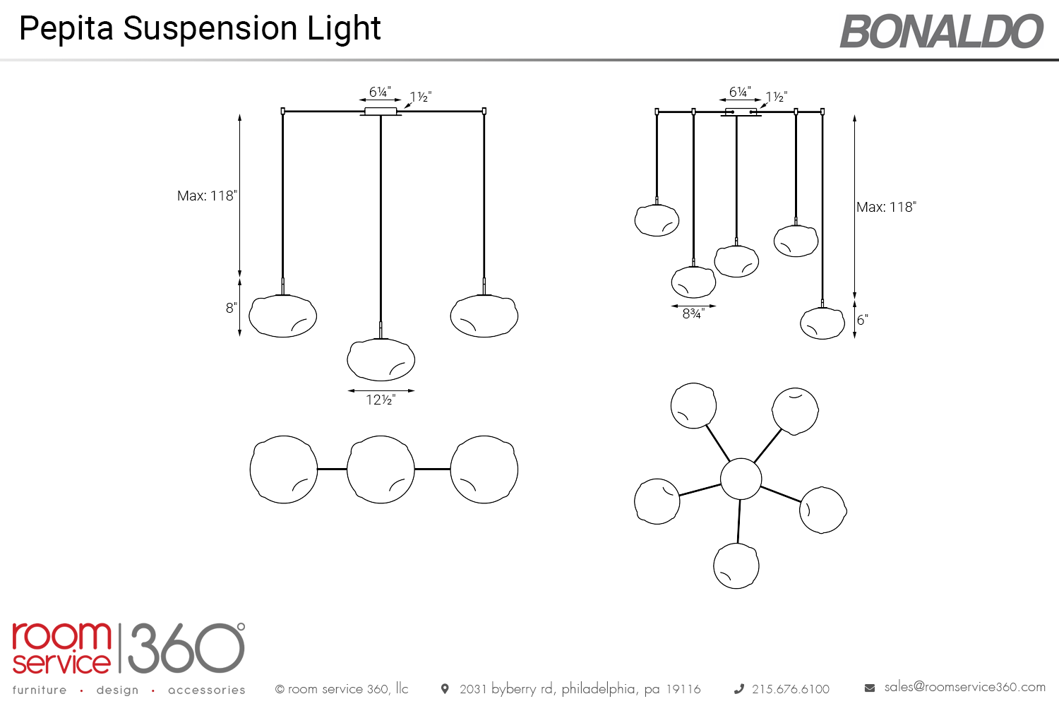 Pepita Suspension Light by Bonaldo | room service 360°