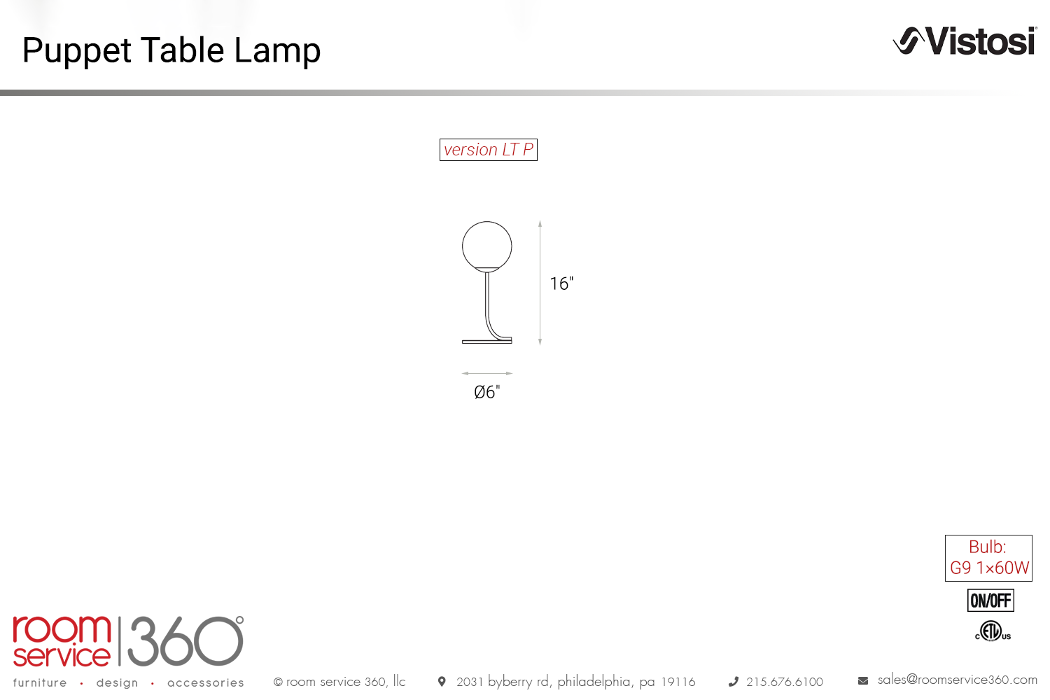 Puppet Table Lamp by Vistosi Lighting | room service 360°