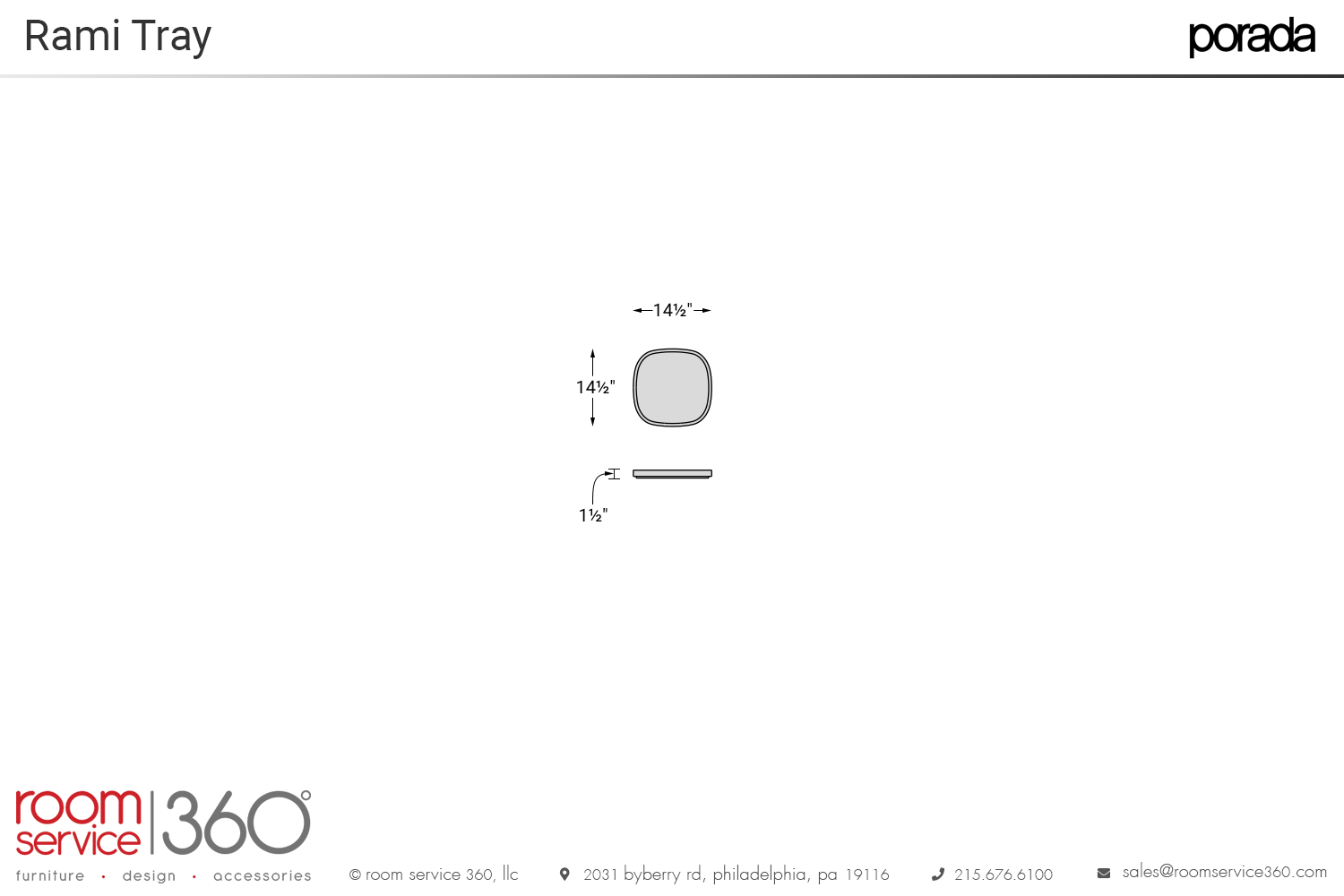 Rami Tray by Porada | room service 360°