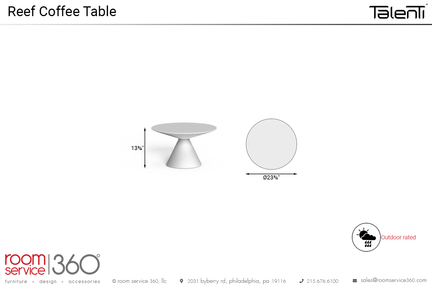 Reef Coffee Table by Talenti | room service 360°
