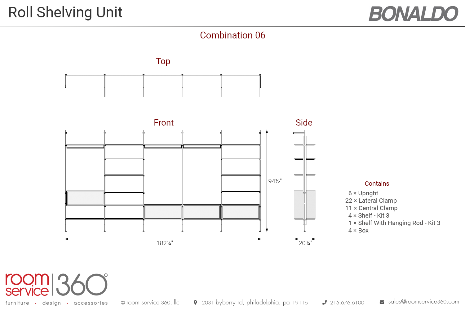 Roll 06 Shelving Unit by Bonaldo | room service 360°