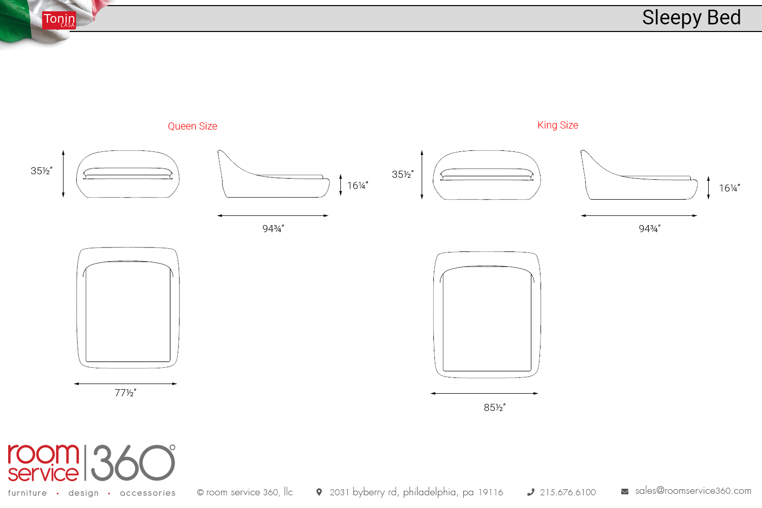 Sleepy Bed by Tonin Casa | room service 360°