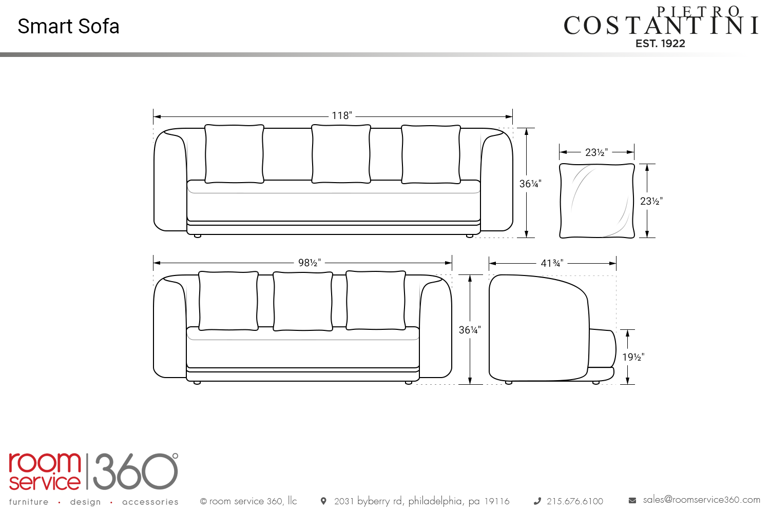 Smart Sofa by Costantini Pietro | room service 360°