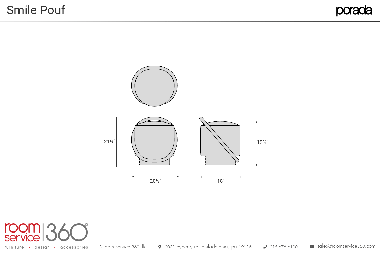 Smile Pouf by Porada • room service 360°