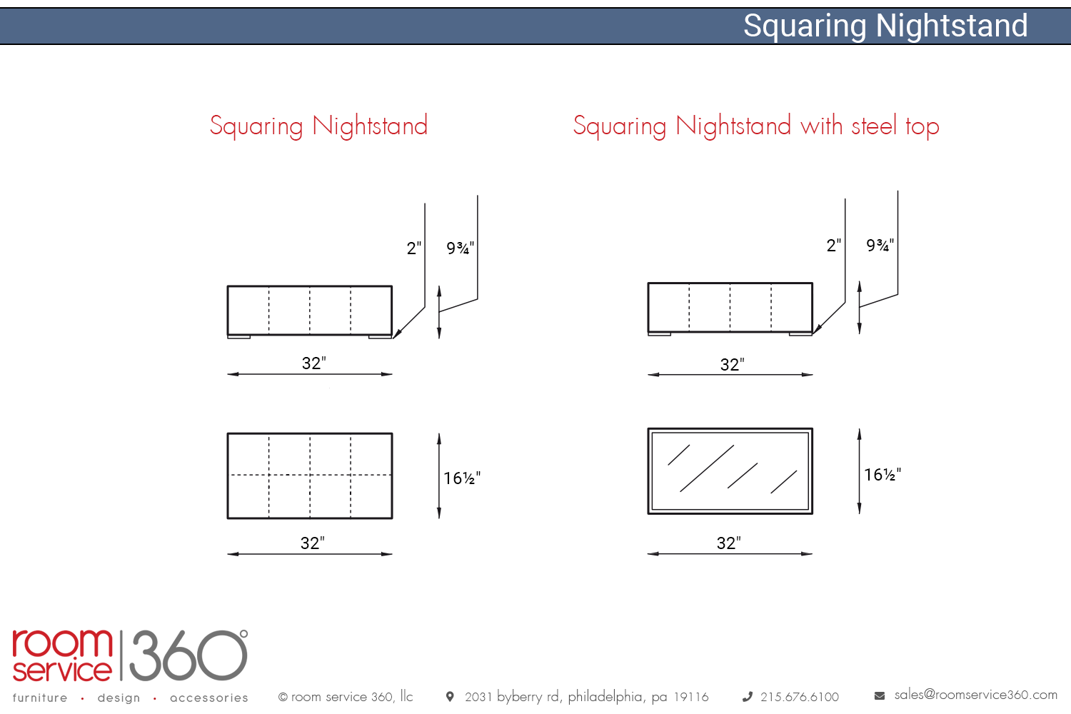 Squaring Nightstand by Bonaldo • room service 360°