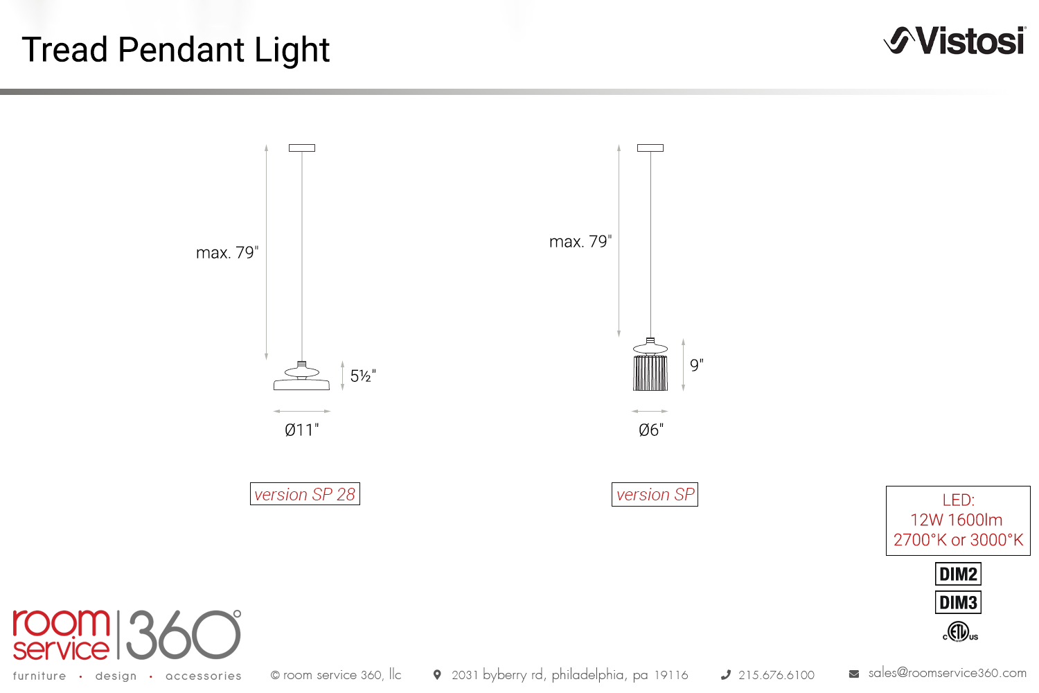 Tread Pendant Light by Vistosi Lighting | room service 360°