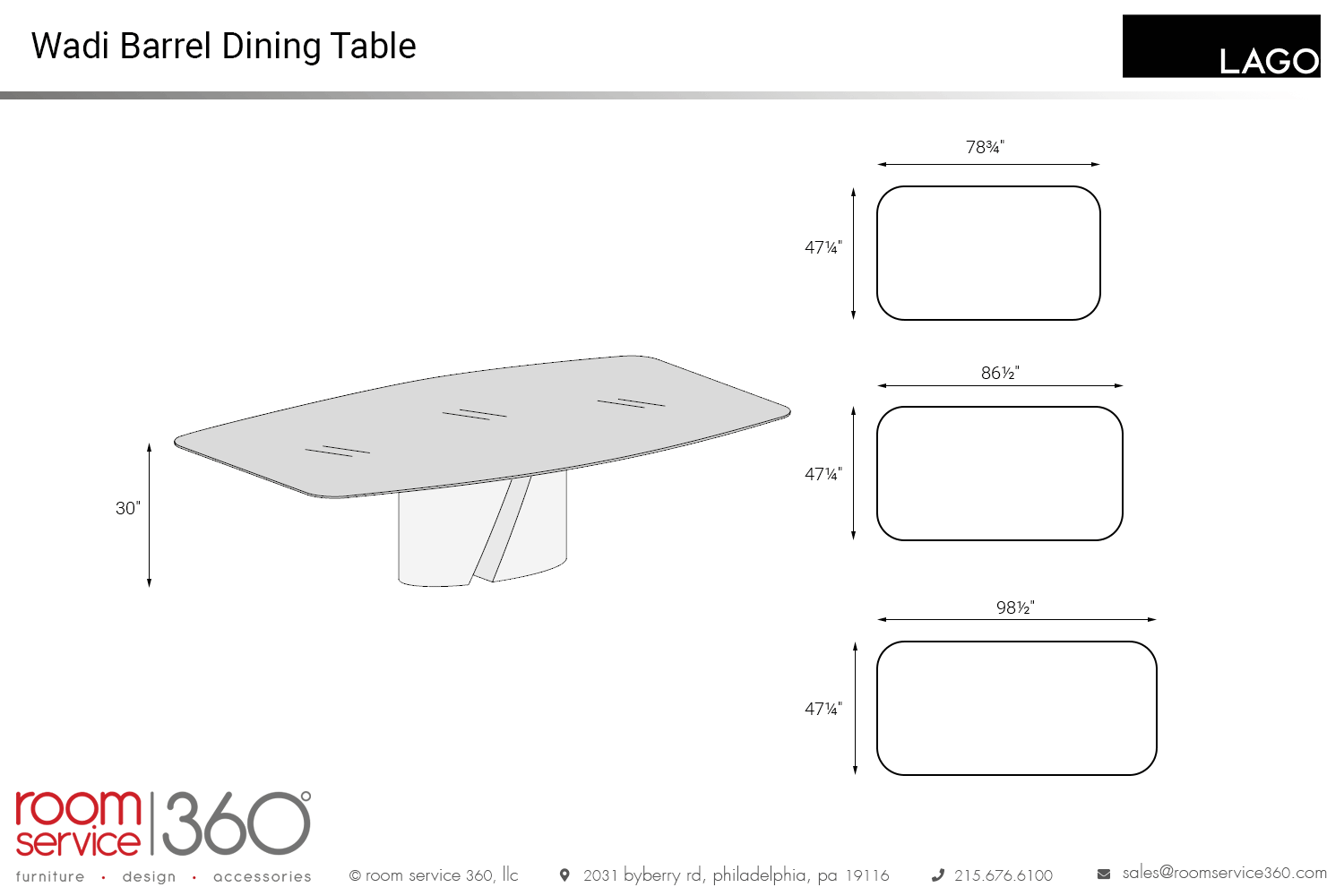 Wadi Barrel Dining Table by Lago | room service 360°