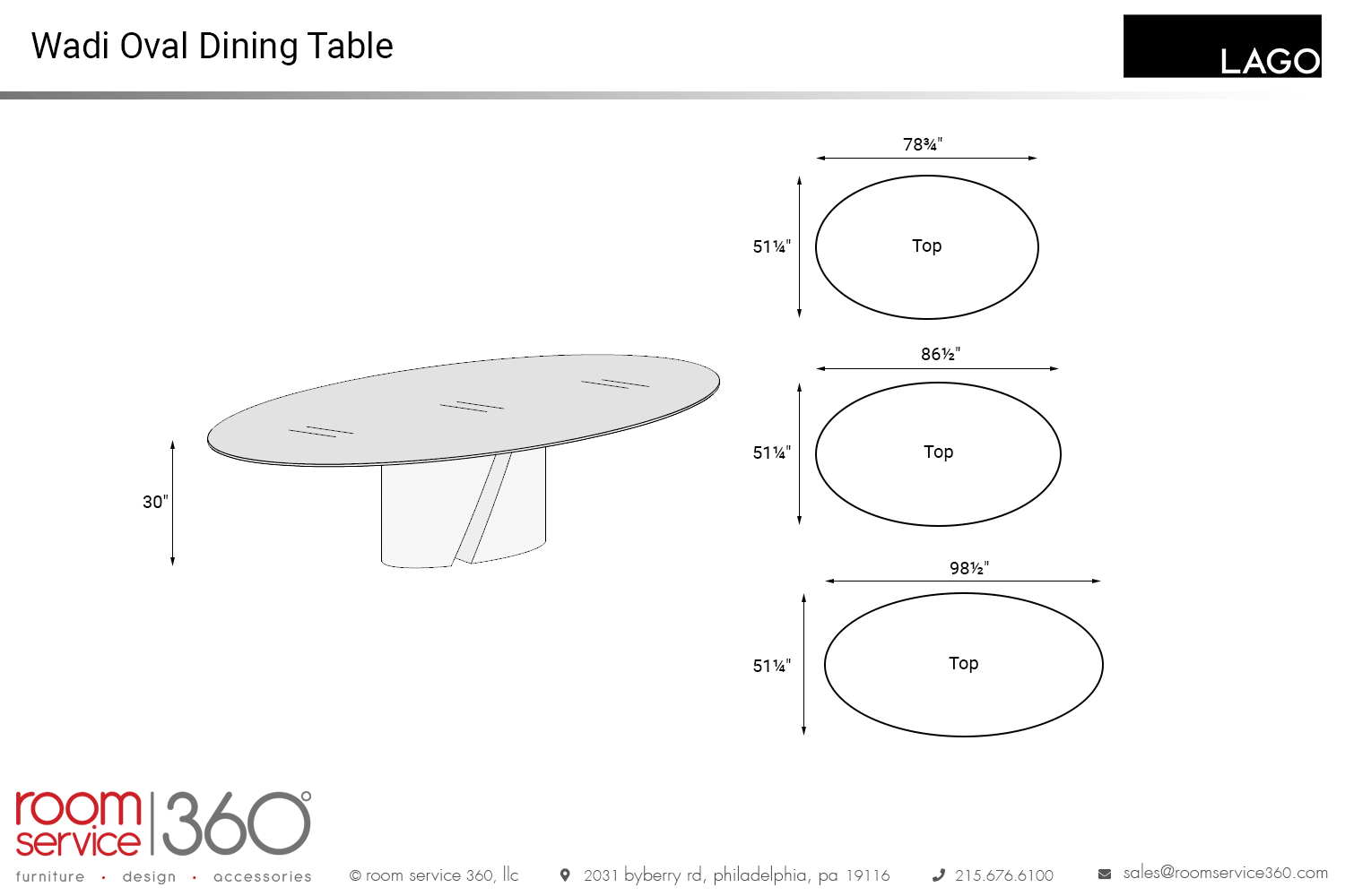 Wadi Oval Dining Table by Lago | room service 360°