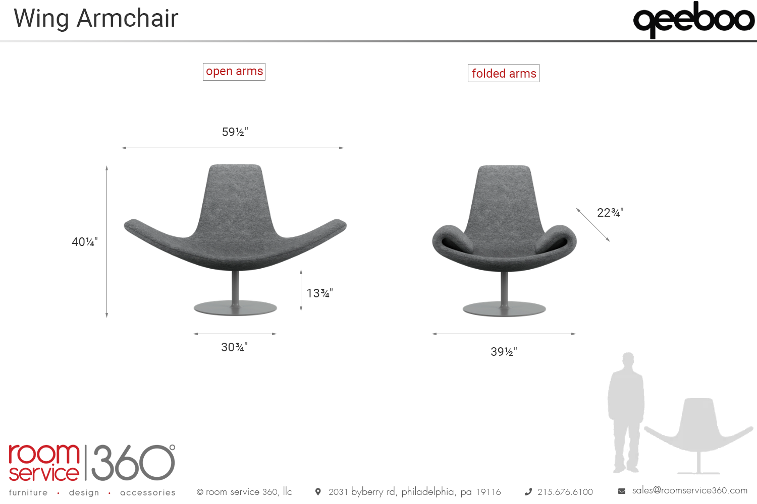 Wing Armchair by Qeeboo • room service 360°