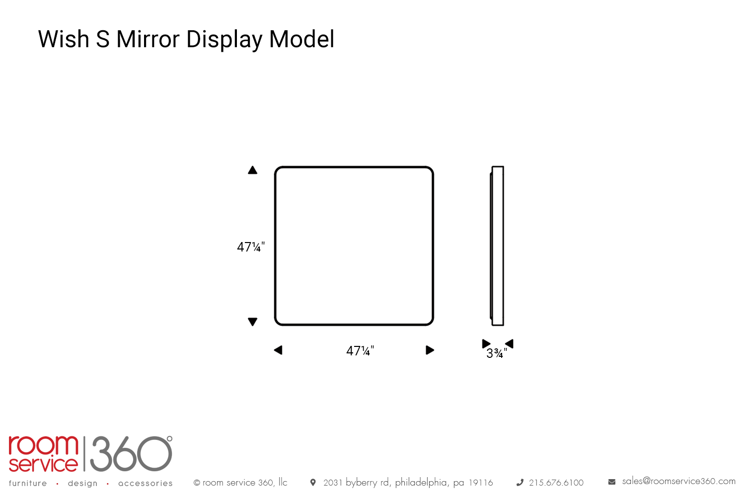 Wish S Mirror Display Model by Cattelan Italia • room service 360°